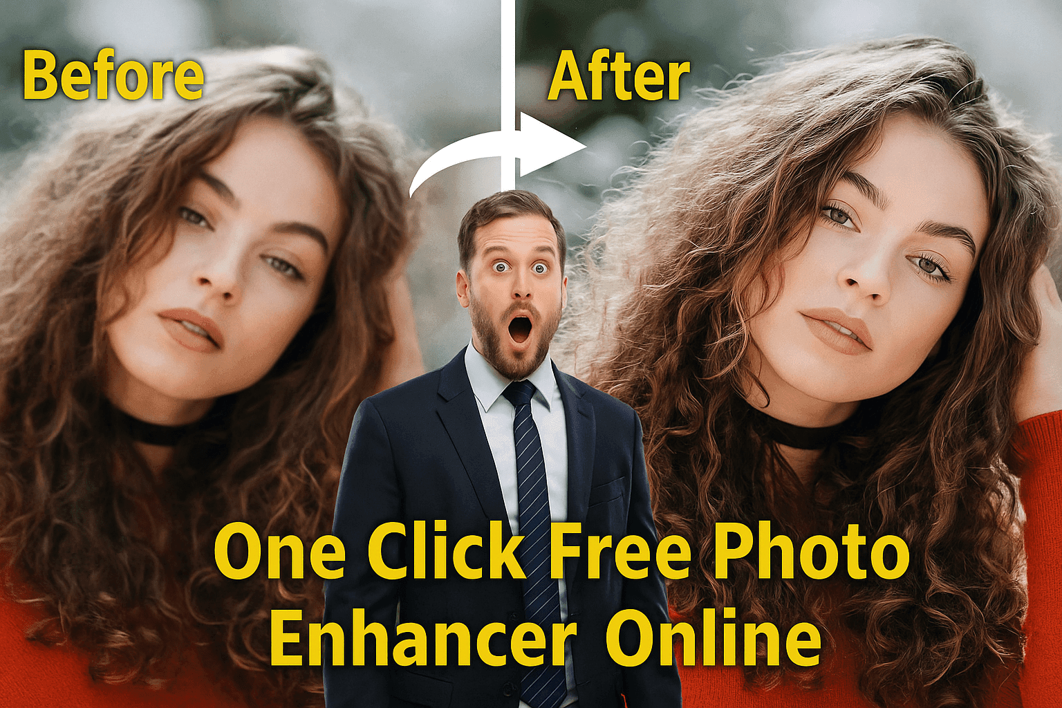 One Click Free Photo Enhancer Online – Cutout Pro AI Tool